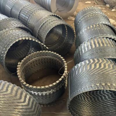 China Silver Constantine Razor Wire / Security Protection Gi Concertina Wire BTO-10 for sale