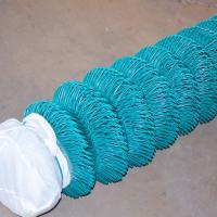 China Diamond Hole Chain Link Mesh Roll PVC Coated  10-50m Length for sale