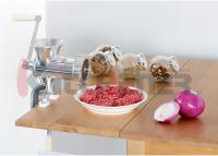 China 99 Lbs Per Hour Manual Meat Grinder Cast Aluminum With #10 Tabletop Clamp for sale