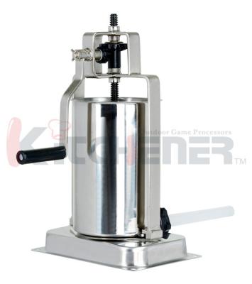China Hand Manual Sausage Stuffer Making Equipment 10LBs With Three Stuffing Tubes for sale