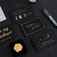 China High Grade Touch Birthday Black 250gsm Bronzed Greeting Card With Envelope for sale