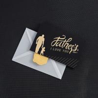 China High Grade Touch Birthday Black 250gsm Bronzed Greeting Card With Envelope for sale