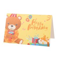 China Cute Cartoon Children Birthday Greeting Card Folded for sale