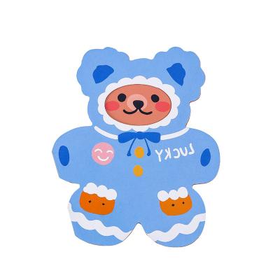 China Instagram Cartoon Bear Birthday Card Creative Cute Matte Lamination for sale