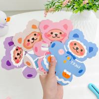 China Instagram Cartoon Bear Birthday Card Creative Cute Matte Lamination for sale