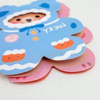 China Instagram Cartoon Bear Birthday Card Creative Cute Matte Lamination for sale