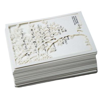 China Love Tree Greeting Card Hollow Radium Carving Wedding Invitation for sale
