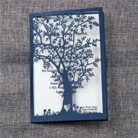 China Love Tree Greeting Card Hollow Radium Carving Wedding Invitation for sale