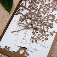 China Love Tree Greeting Card Hollow Radium Carving Wedding Invitation for sale