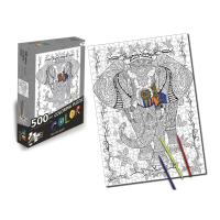 China Coloring 500 Piece Jigsaw Puzzles Customized Animal Shaped Puzzle Pieces for sale