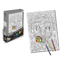 China Coloring 500 Piece Jigsaw Puzzles Customized Animal Shaped Puzzle Pieces for sale