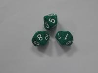China Custom Polyhedral Acrylic Board Game Dice Yellow Blue Green Red Color for sale