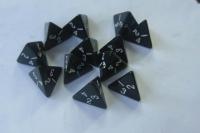 China Custom Polyhedral Acrylic Board Game Dice Yellow Blue Green Red Color for sale