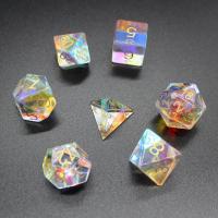 China Role Playing Game Acrylic Dice Set Bulk Polyhedral Dice 10 sided for sale