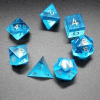 China Role Playing Game Acrylic Dice Set Bulk Polyhedral Dice 10 sided for sale
