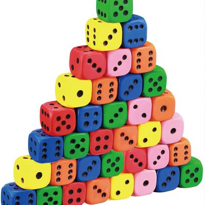 China Soft Foam Board Game Dice Assorted Colorful 2.5 Inch Foam Dice Cubes for sale