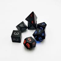 China Custom Mini Polyhedral Board Game Dice Forest Light Glow In Dark for sale