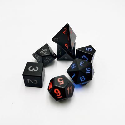 China Custom Mini Polyhedral Board Game Dice Forest Light Glow In Dark for sale