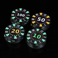 China 20mm Personalized Game Plastic Poker Chips Colorful Stamping Token for sale