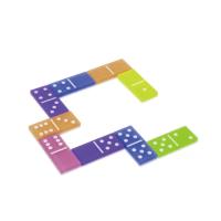 China 28 Pack Colored Acrylic Board Game Domino Blocks Play Set for sale