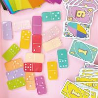 China 28 Pack Colored Acrylic Board Game Domino Blocks Play Set for sale