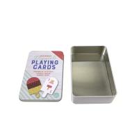 China Custom Rectangular Tin Cans Packaging Containers For Hair Clip Game Card for sale