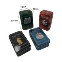 China Playing Cards Dominoes Tinplate Tin Cans Packaging Metal Containers Customized for sale