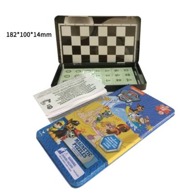 China Rectangular Tin Cans Packaging Containers for Cards Jigsaw Chess Game for sale