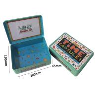 China Child Mino Hinged Metal Tin Can Box For Card / Candy / Food Packaging for sale