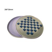 China Bulk Empty Aluminum Large Round Tin Containers For Chess Game for sale