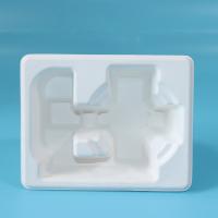 China Sugarcane Bagasse Paper Molded Pulp Packaging Trays For Wine for sale