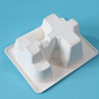 China Sugarcane Bagasse Paper Molded Pulp Packaging Trays For Wine for sale