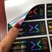 China Injection Bottle Adhesive Custom Foil Stickers Printing For Boxes Packing for sale