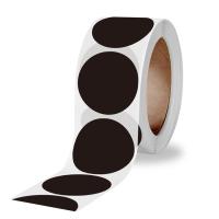 China OEM Plain Black Self Adhesive Stickers Labels 500pcs 1000pcs Per Roll for sale