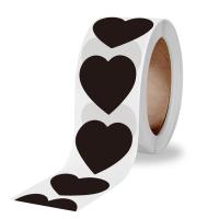 China OEM Plain Black Self Adhesive Stickers Labels 500pcs 1000pcs Per Roll for sale