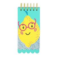 China Custom Glitter Fruits Kawaii Spiral Notebook Memo Pad Stationery for School for sale