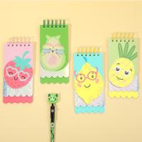 China Custom Glitter Fruits Kawaii Spiral Notebook Memo Pad Stationery for School for sale