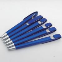 China Retractable Plastic 0.5 Mm Ballpoint Pen Blue Ball Point Pen for sale