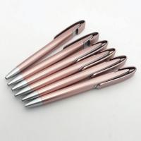 China Retractable Plastic 0.5 Mm Ballpoint Pen Blue Ball Point Pen for sale