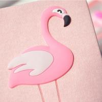 China Flamingo Pink PU Leather Notepads And Stationery Waterproof Notebook A6 Gift Set Hardcover for sale