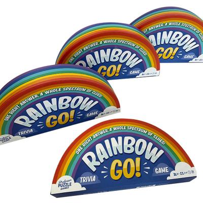 China CMYK Rainbow Shape Custom Printed Cardboard Boxes For Puzzle Packaging for sale