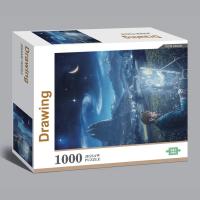China CMYK Drawing Large Piece 1000 Pcs Jigsaw Puzzle Paperboard For Adult for sale