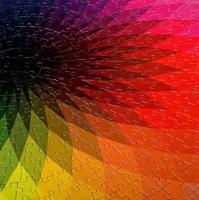 China Customized 1000pcs Round Rainbow Puzzle Inspirational Jigsaw Puzzles for sale