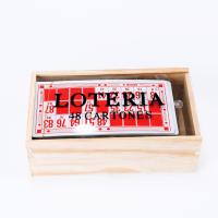 China Natural Wood La Loteria Cards Game Toy For Unisex 90pcs Coin 48pcs Cards for sale