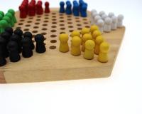 China Chinese Checkers Educational Board Game Hexagon Wooden Chess Board For Adults Kids for sale