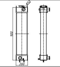 China Komatsu PC70-8 Excavator Radiator | Aluminum Replacement Cooling Part for sale