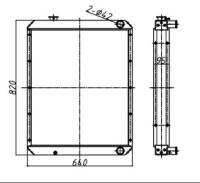 China Komatsu PC120-6 Excavator Radiator | 840mm Complete Unit Assembly for sale