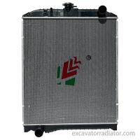 China Hino R407 automotive truck radiator aluminum assembly water tank engine cooling system with overflow pipe for sale