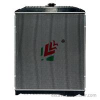 China Hino R407 automotive truck radiator aluminum assembly water tank engine cooling system with overflow pipe for sale