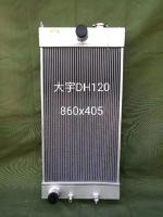 China Doosan DH120 Excavator Radiator Assembly | Replacement Cooling Part | 4-Row Thickened Aluminum Core for sale